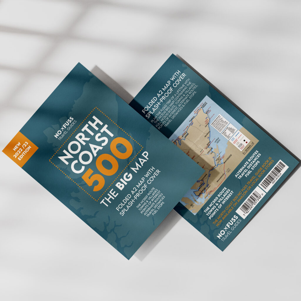 NC500 Map - North Coast 500 The Big Map - A2 Foldable Robbie Roams