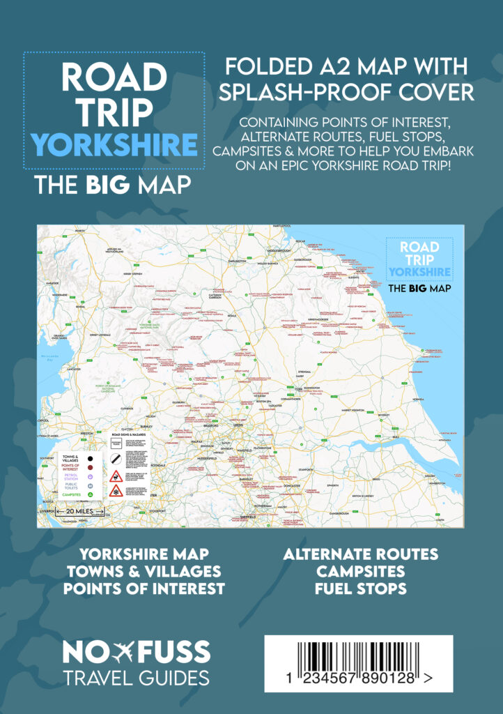 Road Trip Yorkshire Map - The Big Map A2 Foldable Map